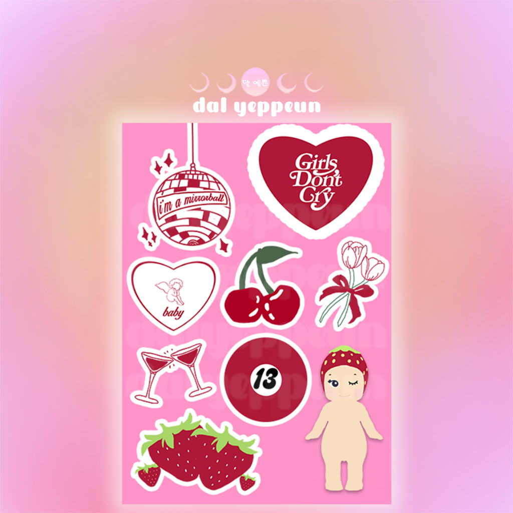 Coquette Sticker Sheet for laptops, planners, journals, etc ...