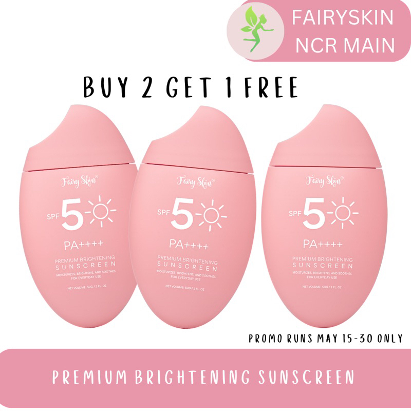 B2G1 Fairyskin Premium Brightening Sunscreen 50g. (NEW AND IMPROVED ...
