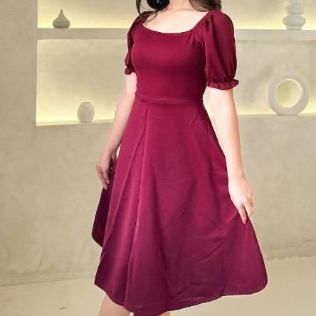 SEMI FORMAL PUFF SLEEEVES CHE DRESS ENTOURAGE DRESS PARTY DRESS CIVIL ...