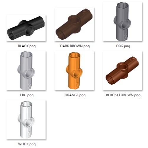 LEGO Part: Technic, Axle and Pin Connector Angled #2 - 180 degrees F06 ...