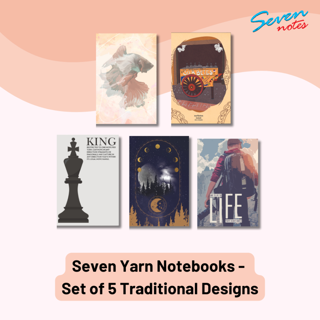 Seven Notes Yarn Notebooks - Set of 5 Traditional | Shopee Philippines