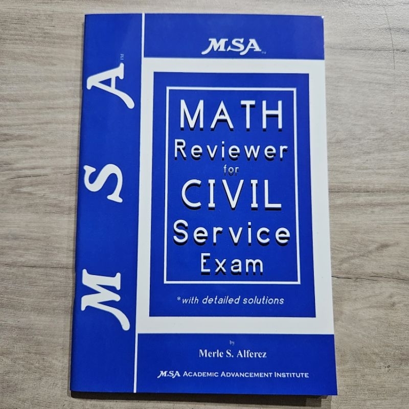 MSA MATH Reviewer for Civil Service Exam with solutions By Alferez ...