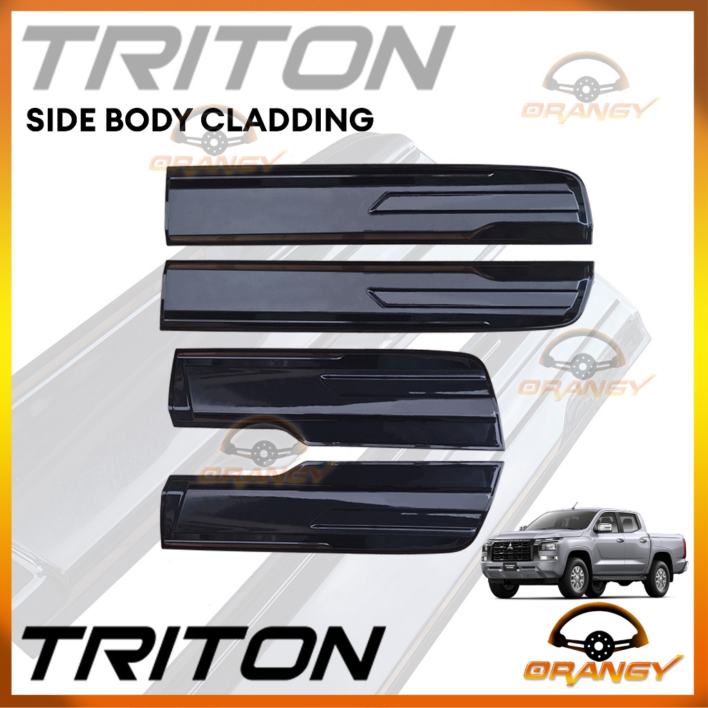 All-New Mitsubishi Triton 2024 OEM Side Body Cladding Black Thailand ...