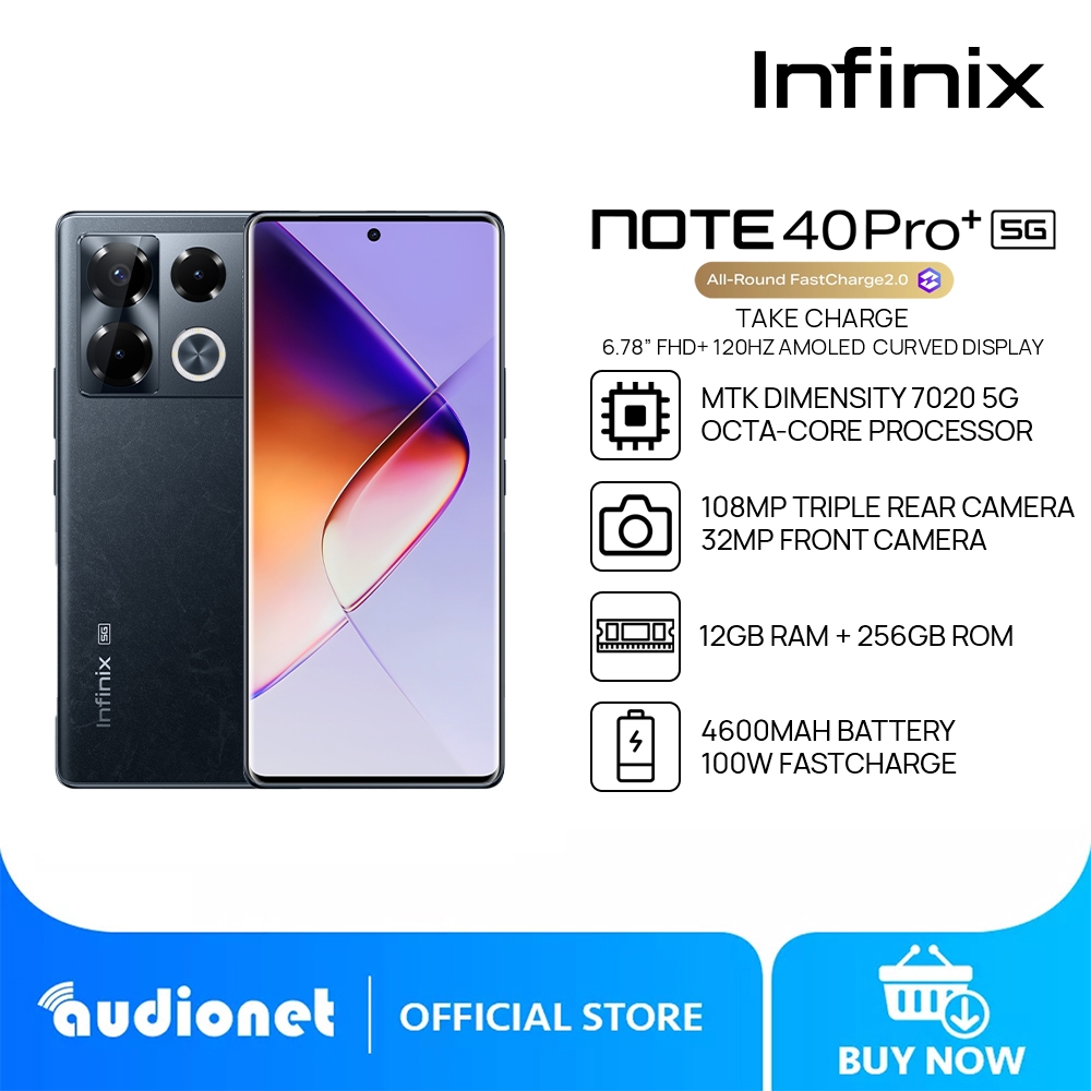 Infinix Note 40 Pro+ 5G Smartphone | 12GB+256GB | MTK Dimensity 7020 ...