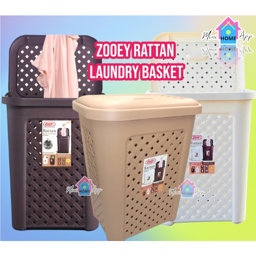 ZOOEY PLASTIC RATTAN LAUNDRY BASKET/ LABAHAN | Shopee Philippines