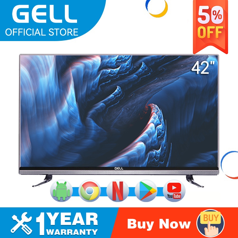 GELL 42 Inch Smart Android LED TV Flat-Screen Full HD Wifi Youtube ...