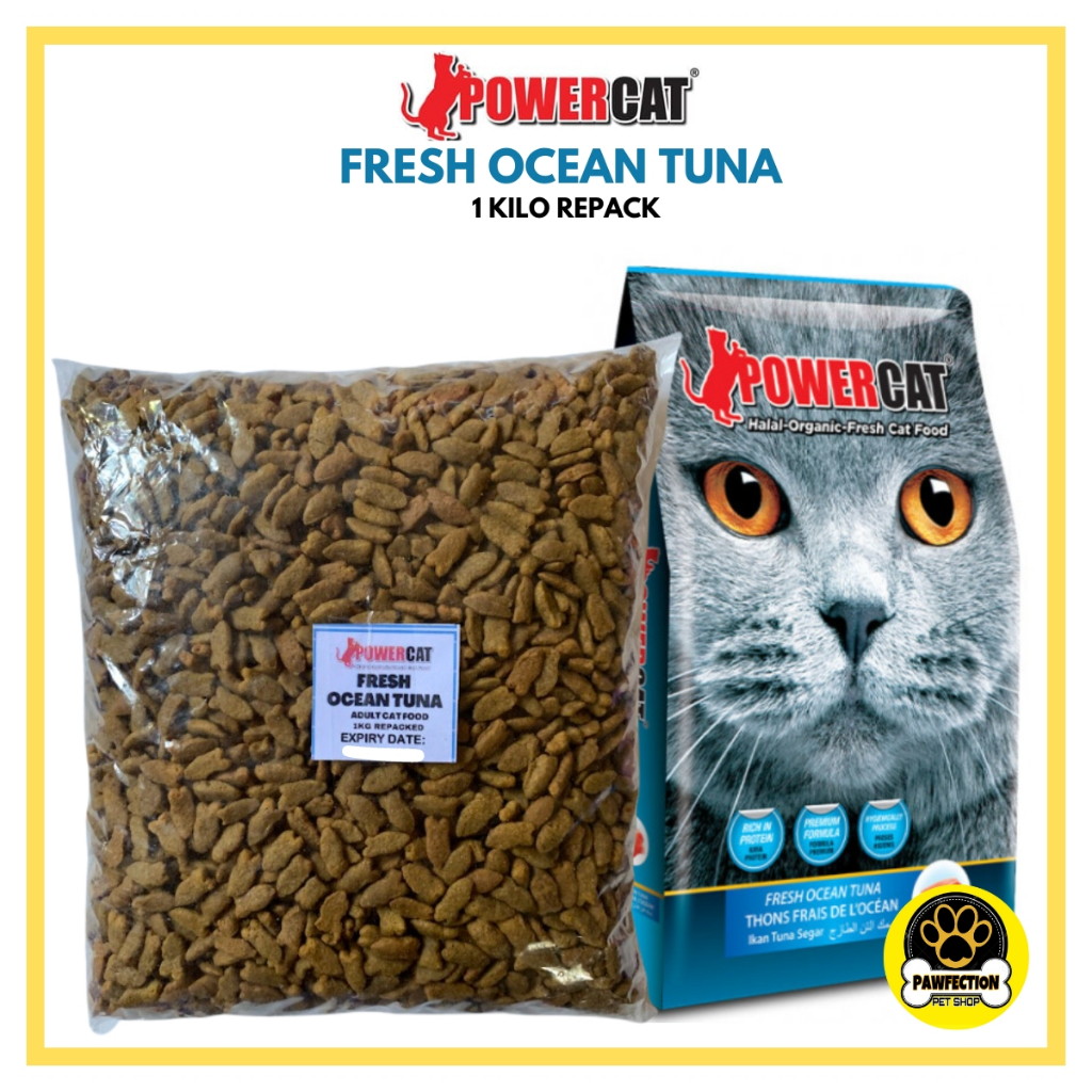 Powercat FRESH OCEAN TUNA Adult Cat Food 1 KG REPACKED ~ BLUE | Shopee ...