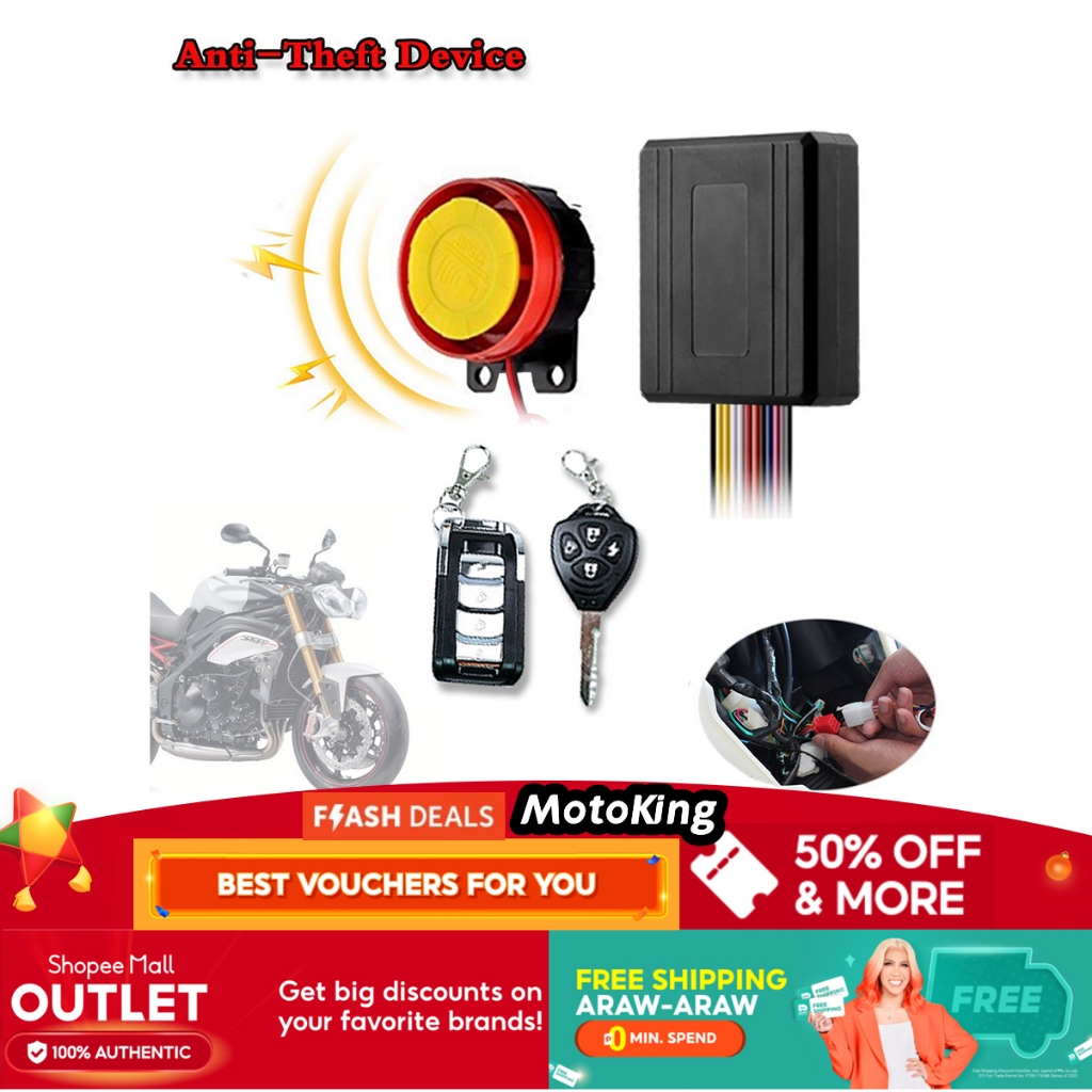 Universal Motorcycle Alarm System Anti-theft Remote Control Security ...