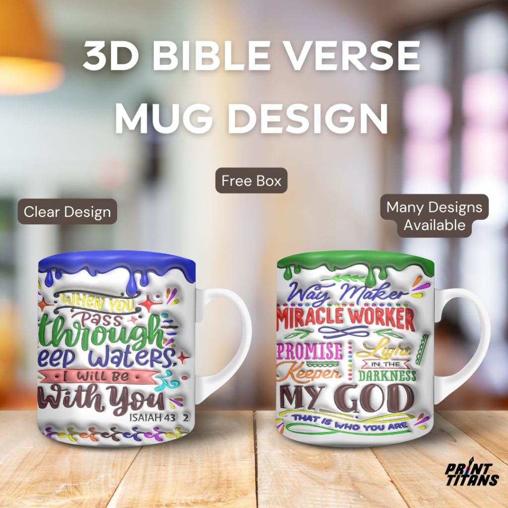 3D Bible Verse Coffee Mug - Inspirational Ceramic Cup | Christian Gift ...