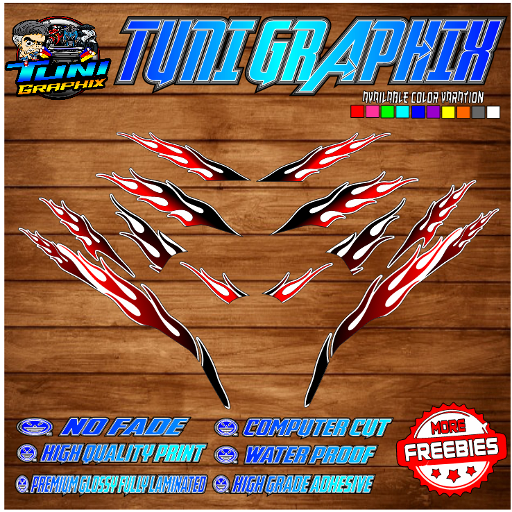 HONDA CLICK 125i V3 FLAME DECALS W/ FREEBIES | Shopee Philippines