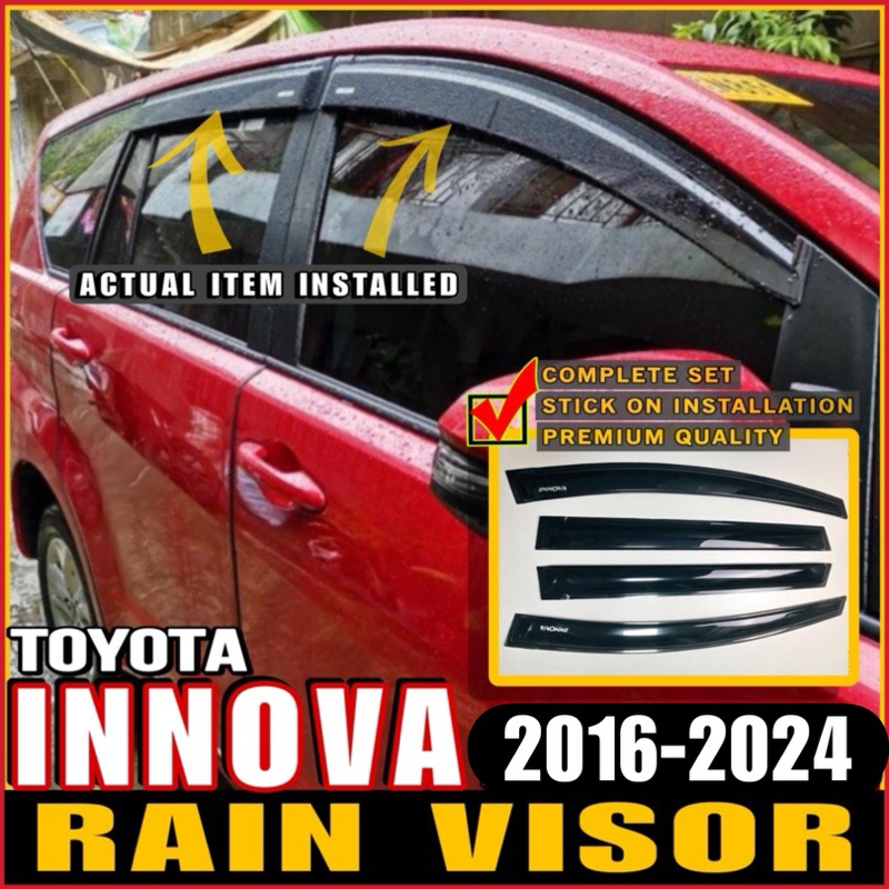 TOYOTA INNOVA 2016-2024 PREMIUM RAIN VISOR (COMPLETE SET) 🇹🇭 | Shopee ...