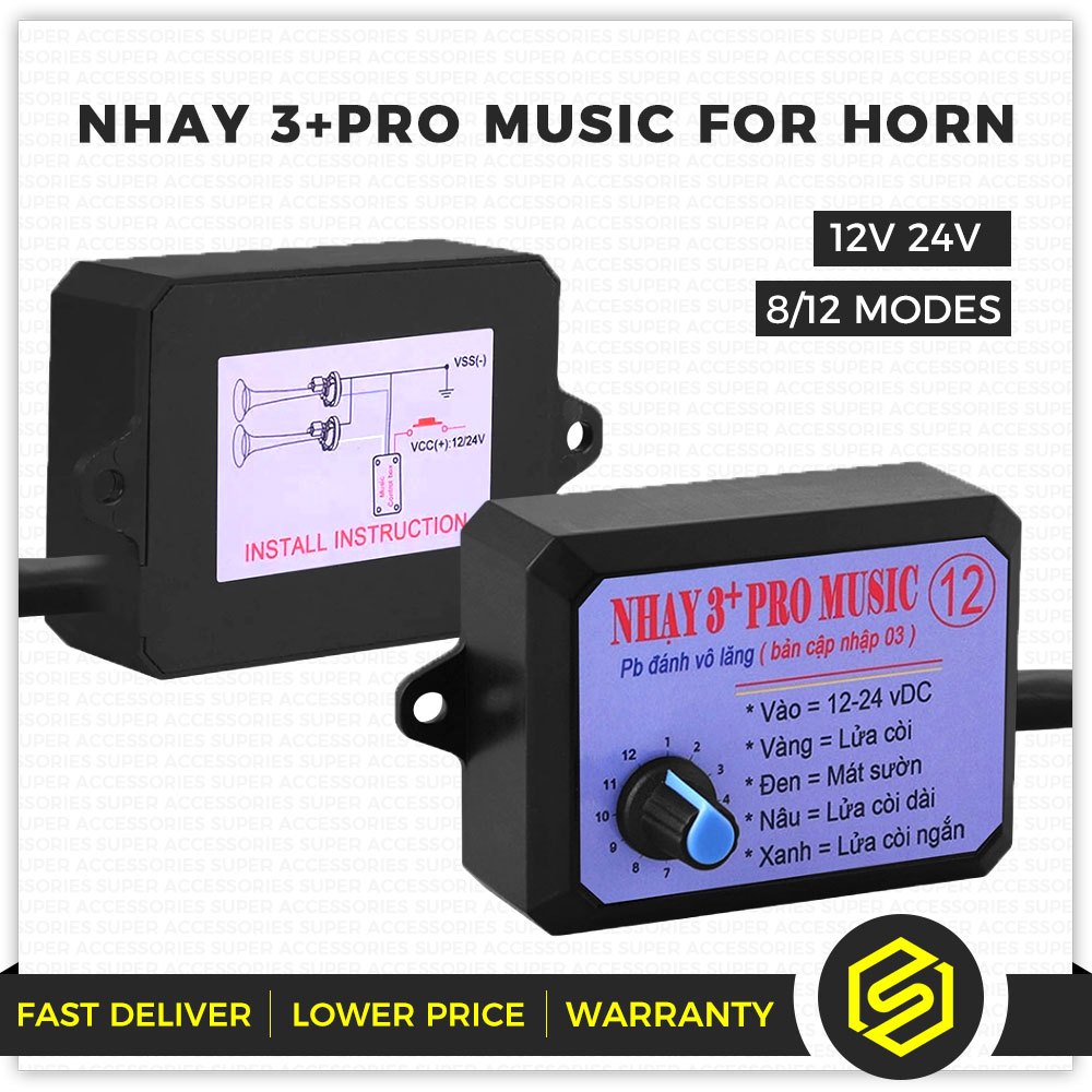 Nhay 3+ Pro Music For Horn Controller With 8/12 Sound Effects 12v24v ...