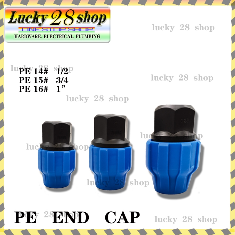PE COMPRESSION (END CAP) PIPE FITTINGS 1/2", 3/4", 1" | Shopee Philippines