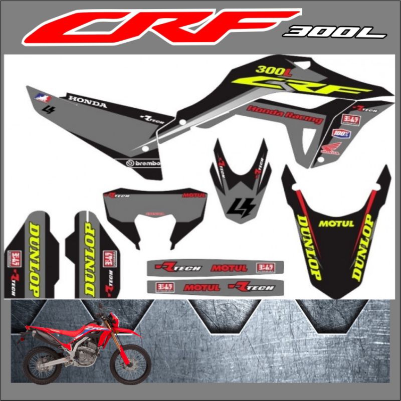 Honda CRF 300L decals stickers, laminated | Shopee Philippines