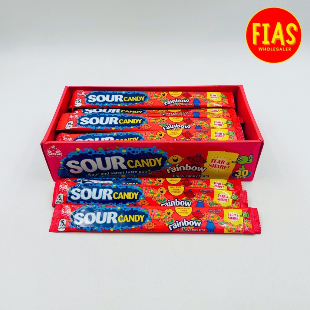 30 pcs SnS Sour Candy Rainbow | Shopee Philippines