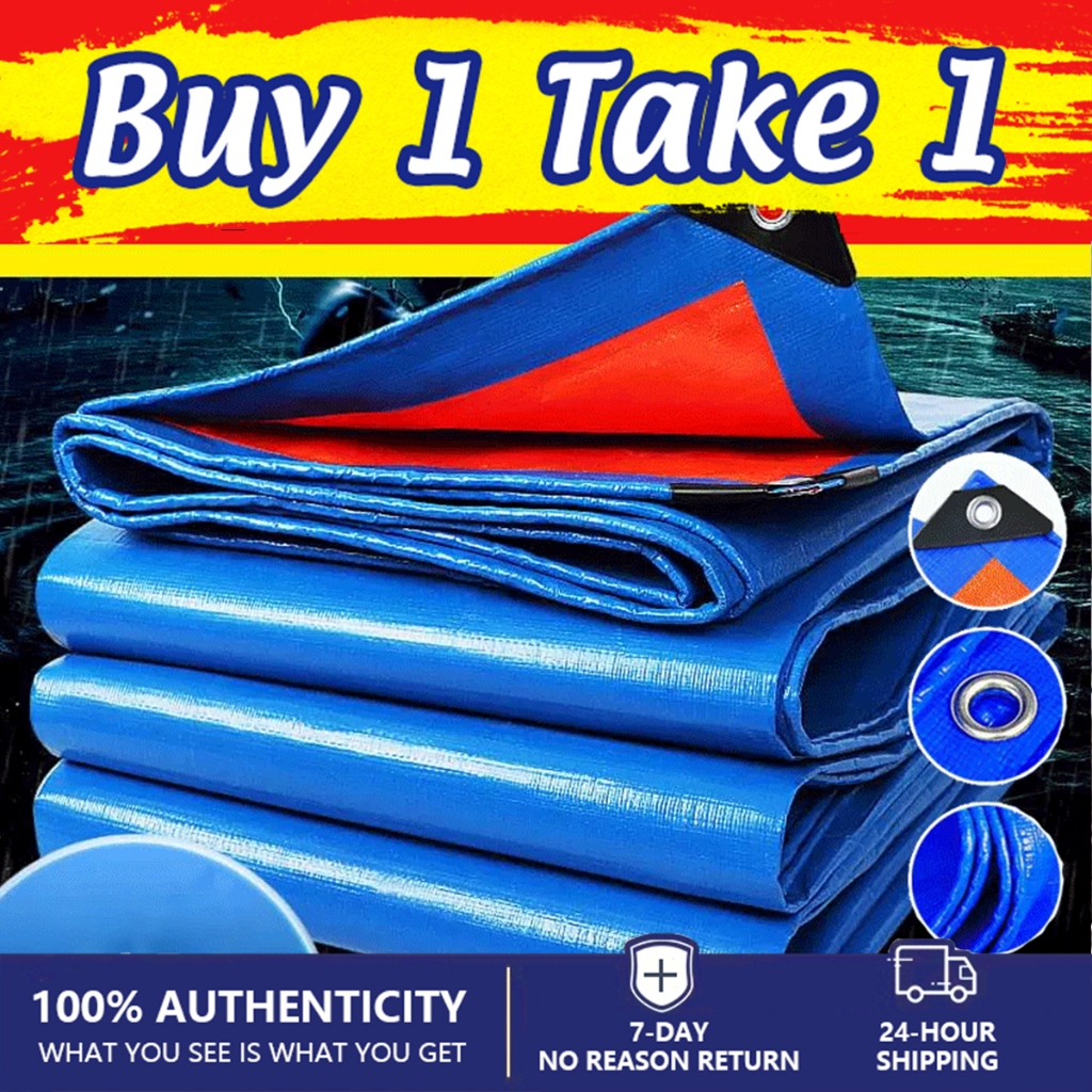 Makapal Trapal Waterproof Lona Free Rope Rainproof Rarpaulin Tolda Lona ...