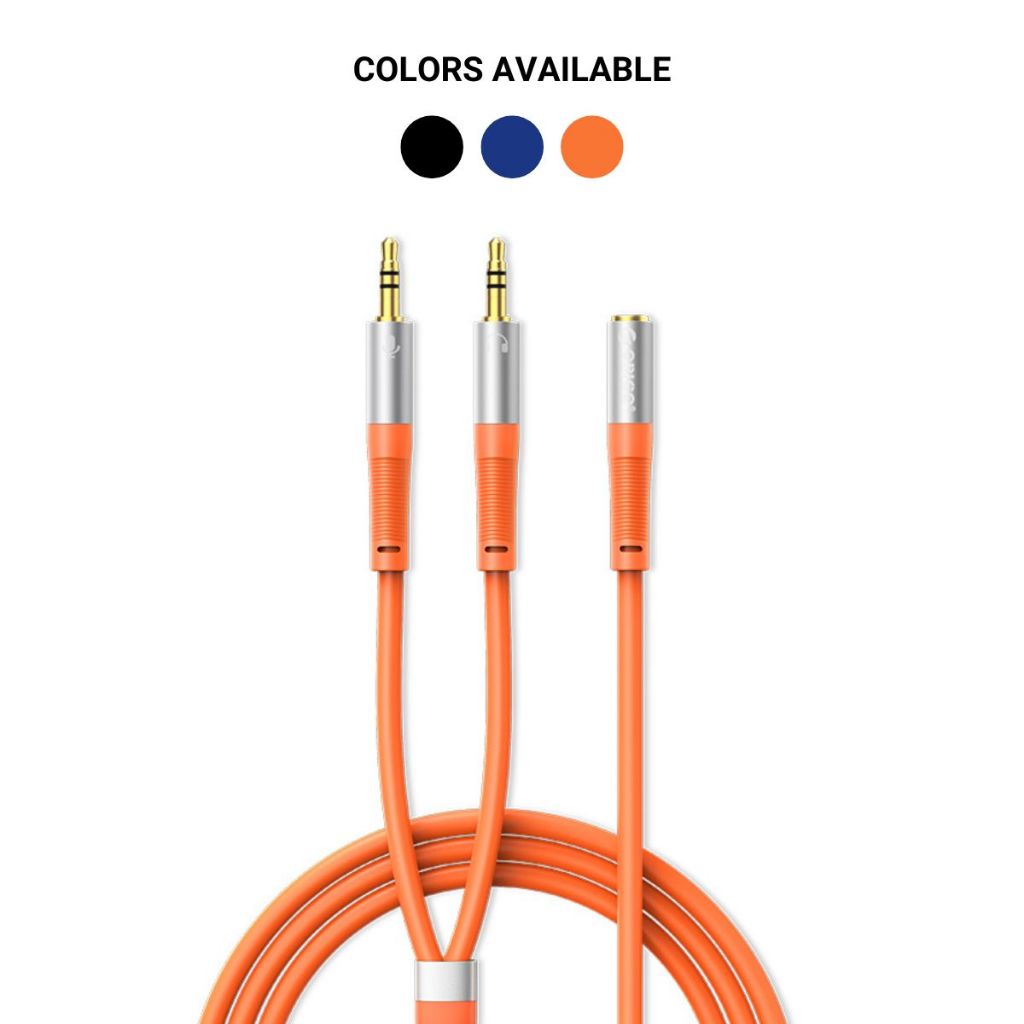 ORICO 3.5mm TRS Female to Dual Male Jack Headset AUX Audio Splitter Adapter Extension Cable ...
