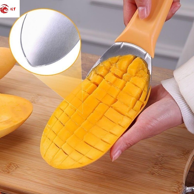 Mango dicing artifact stainless steel fruit dividing and digging mold ...