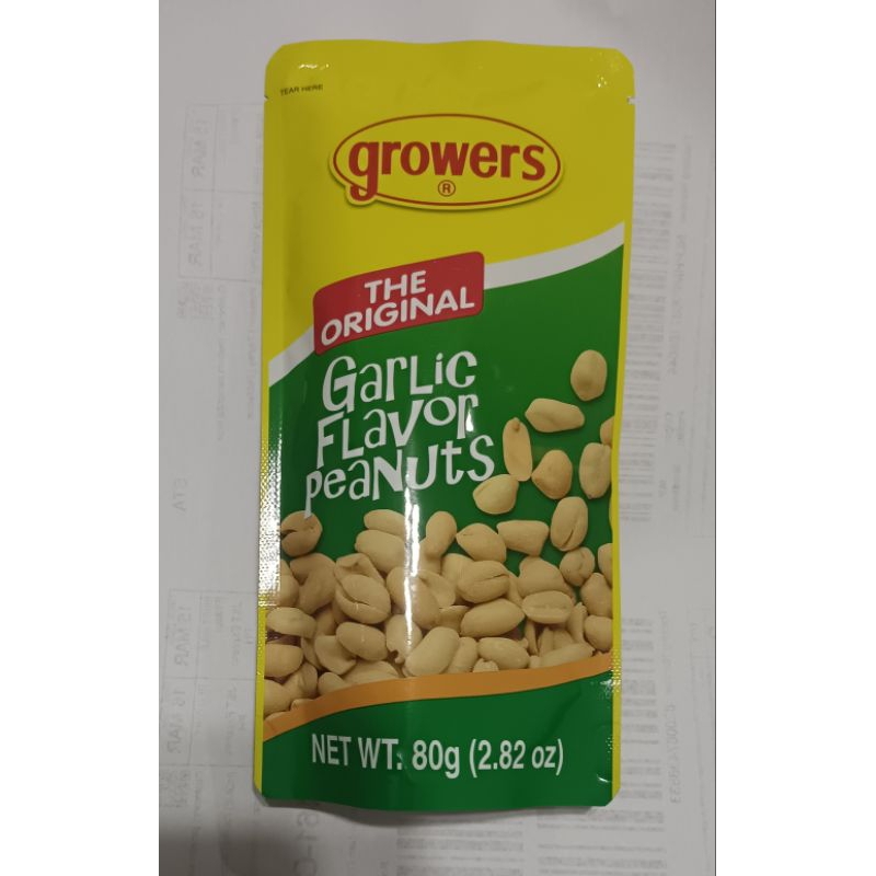 Growers Garlic Flavor Peanuts 80g | Shopee Philippines