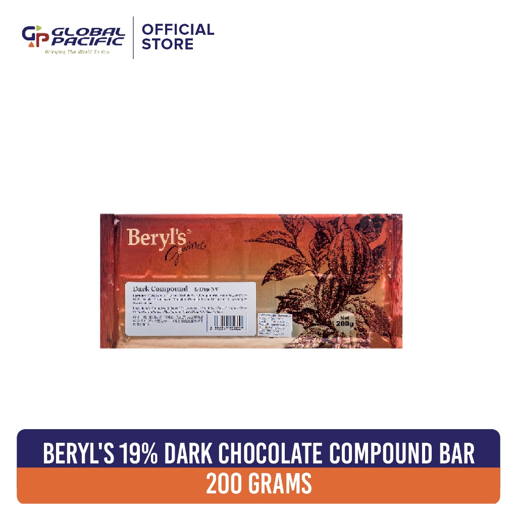 Beryl's 19% Dark Chocolate Compound Bar 200g | Shopee Philippines