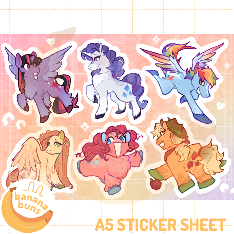 My Little Pony Sticker Sheet / Mane Six | Shopee Philippines