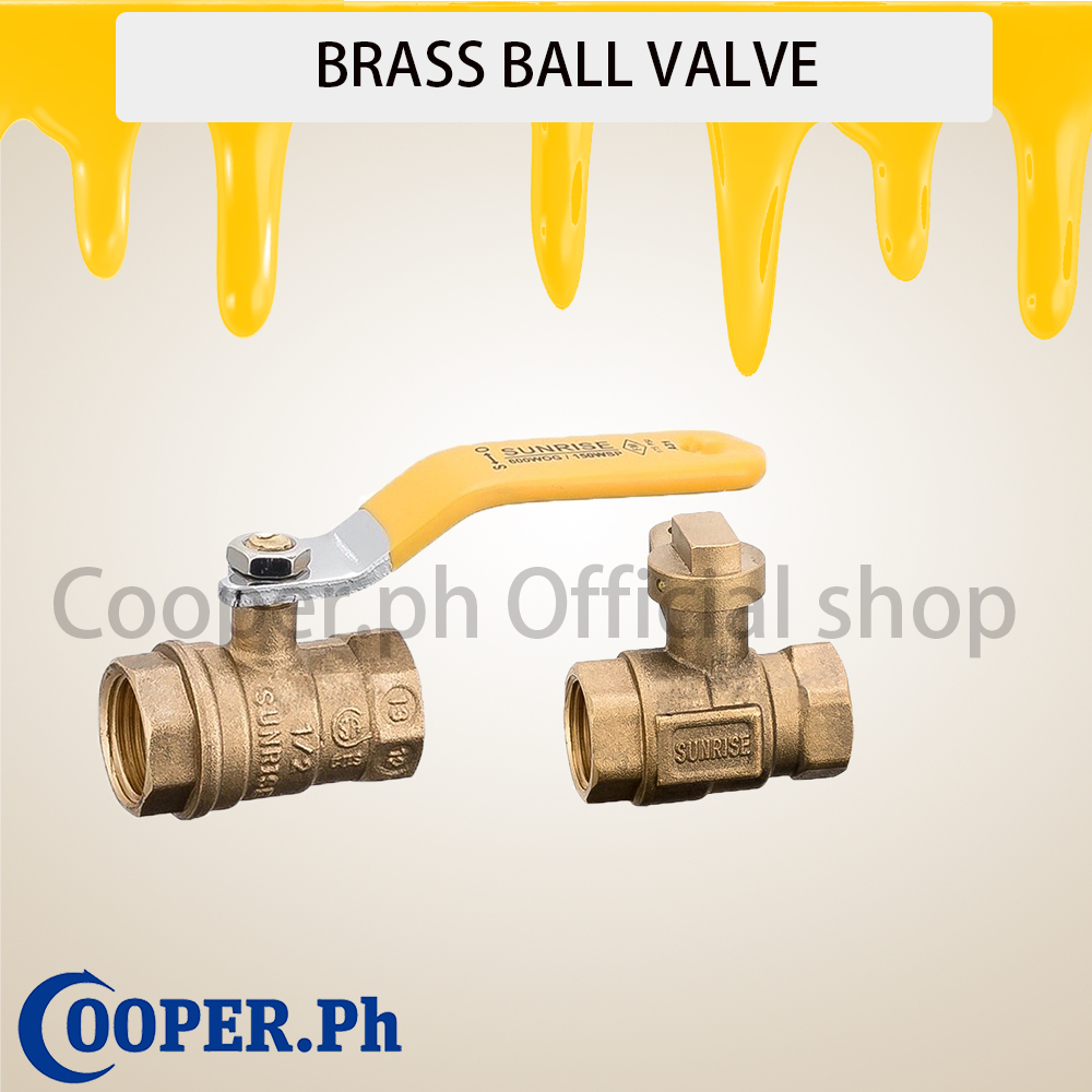sunrise brass ball valve w/lock wings size 1/2inches gate valve water meters | Shopee Philippines