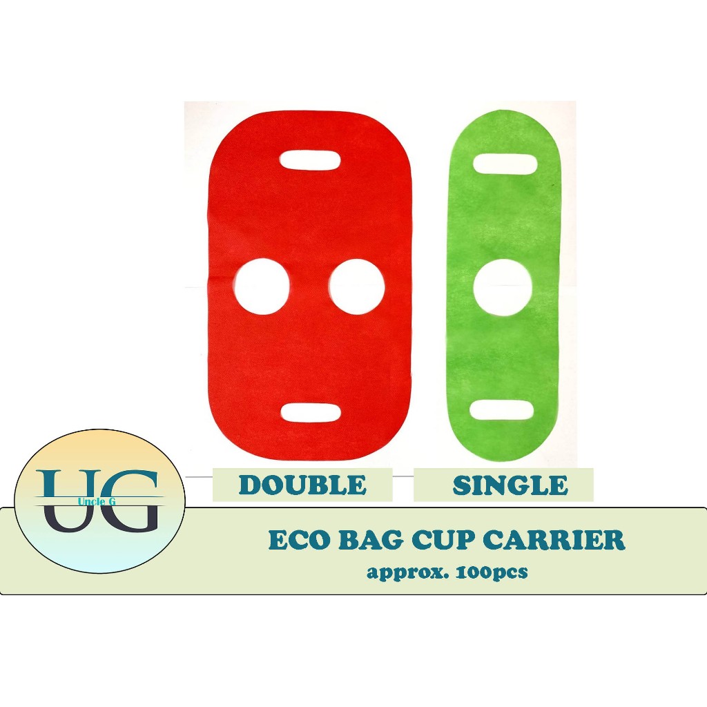 Eco bag Carrier for Single Double Cups, Boba Milk Tea Cups. | Shopee ...