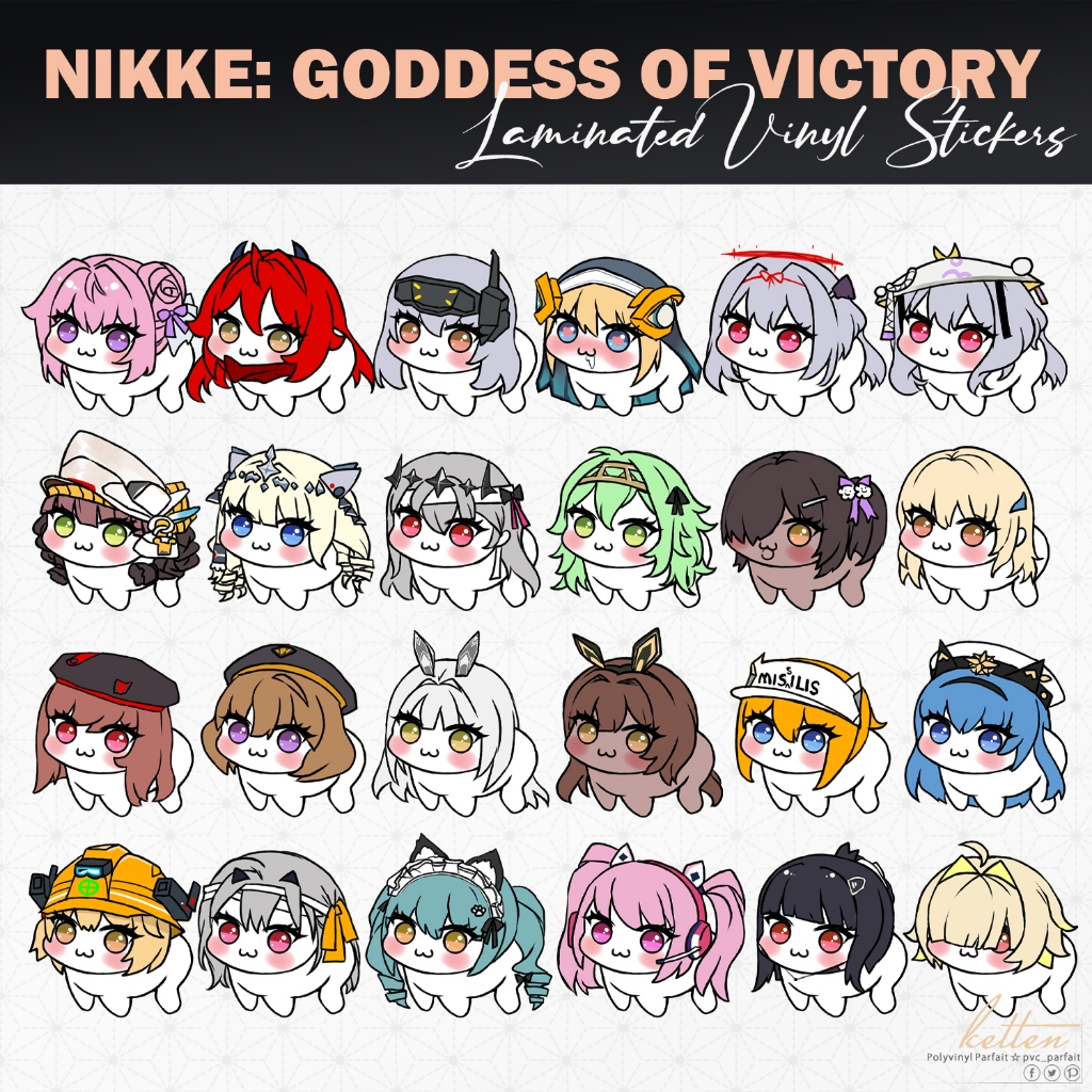 Waterproof VINYL STICKER — "DORO and Friends" NIKKE: Goddess of Victory ...