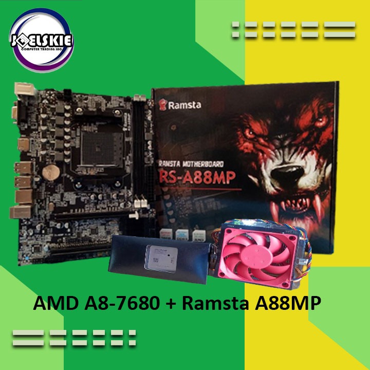 AMD A8-7680 APU 3.5GHZ/4C/4T/4MB/ RDN-R7/ FM2+ Bundle RAMSTA Fm2+ A88X ...