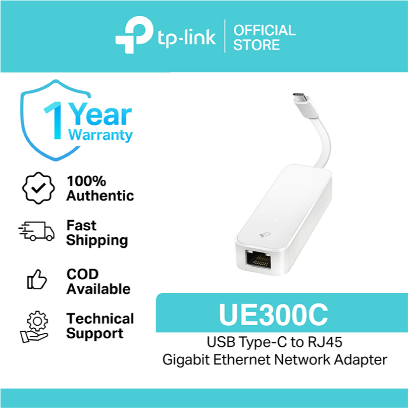 TP-Link | UE300C | USB | Type-C | RJ45 | Gigabit | Ethernet | Network ...