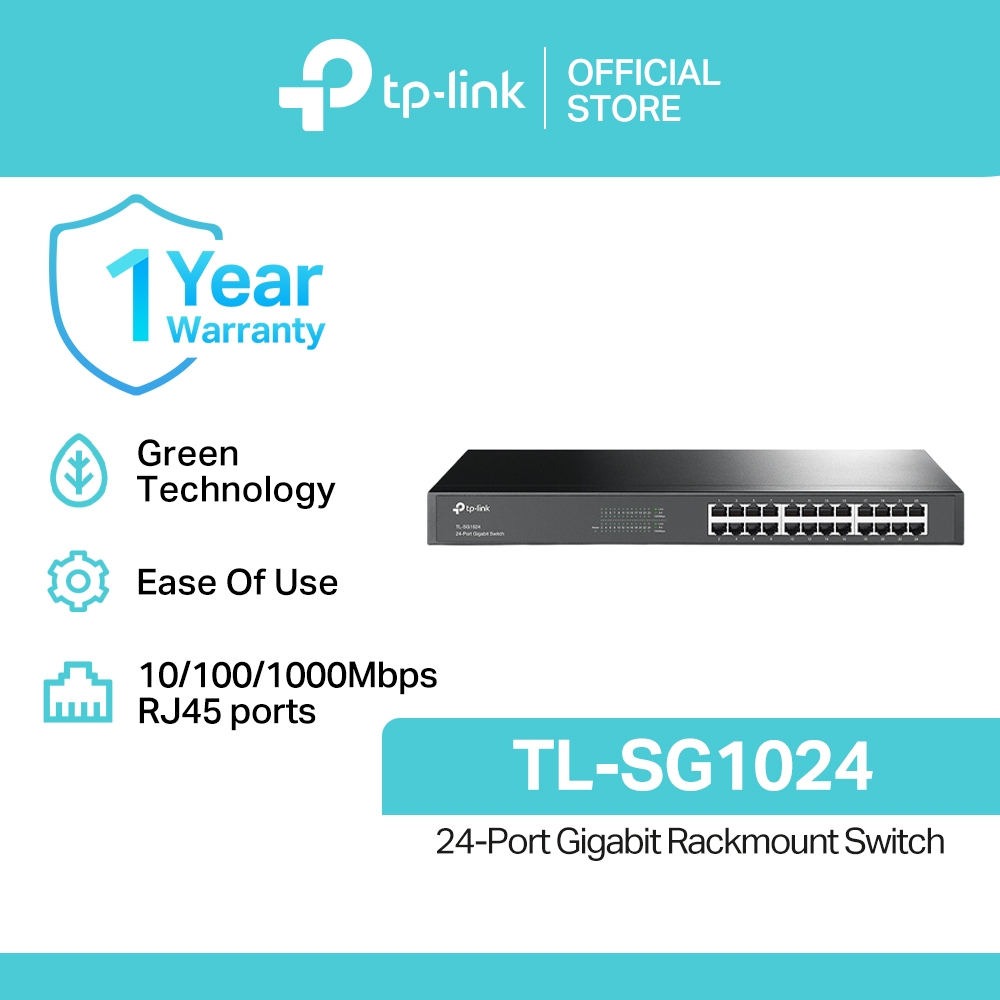 TP-Link TL-SG1024 24-Port Gigabit Rackmount Network Switch Hub | Shopee ...