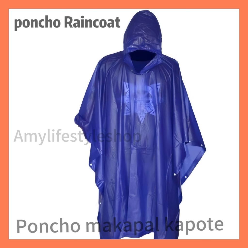 amy poncho Raincoat Motorcycle Bicycle Poncho makapal kapote | Shopee ...