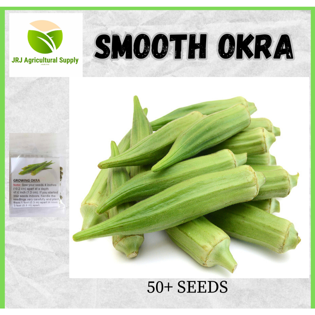 Okra Smooth ( 50+ seeds ) - 1pack | Shopee Philippines