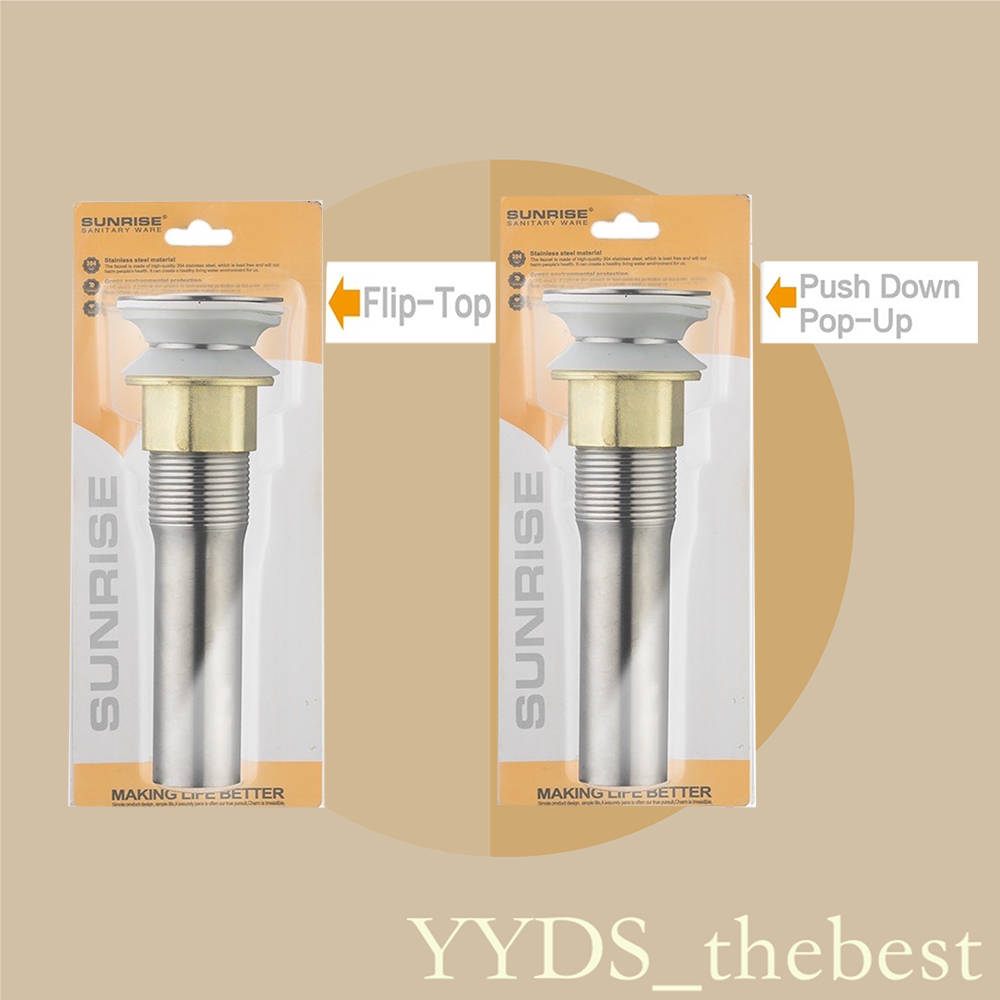 sunrise stainless304 lavatory drain push down pop up and flip top ...