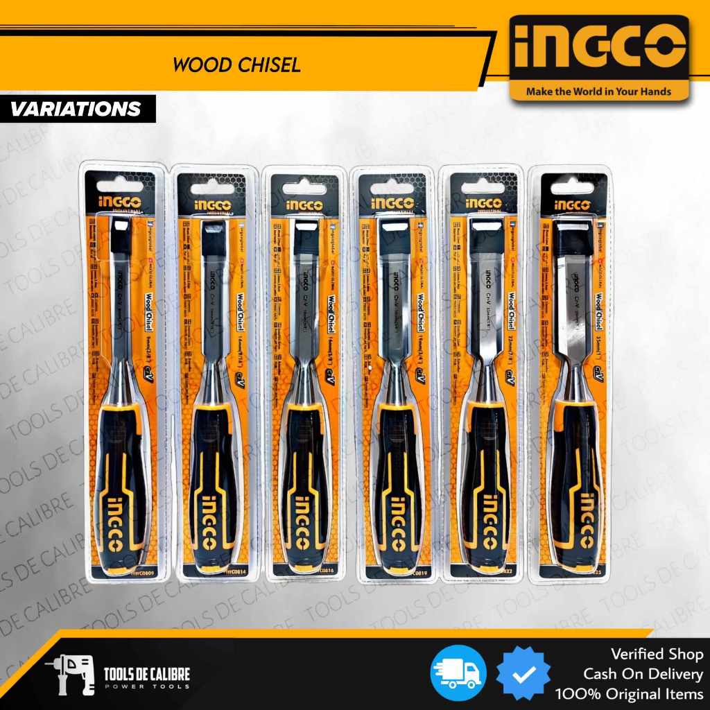 INGCO Wood Chisel 9mm/14mm/16mm/19mm/22mm/25mm VARIATION | Shopee ...