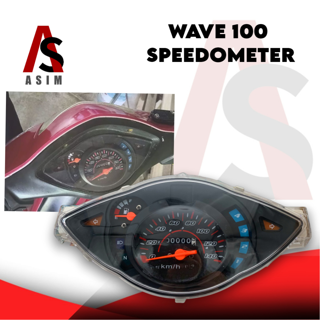 Asim Motorcycle Honda WAVE 100 Speed Meter Gauge Assy Speedometer ...