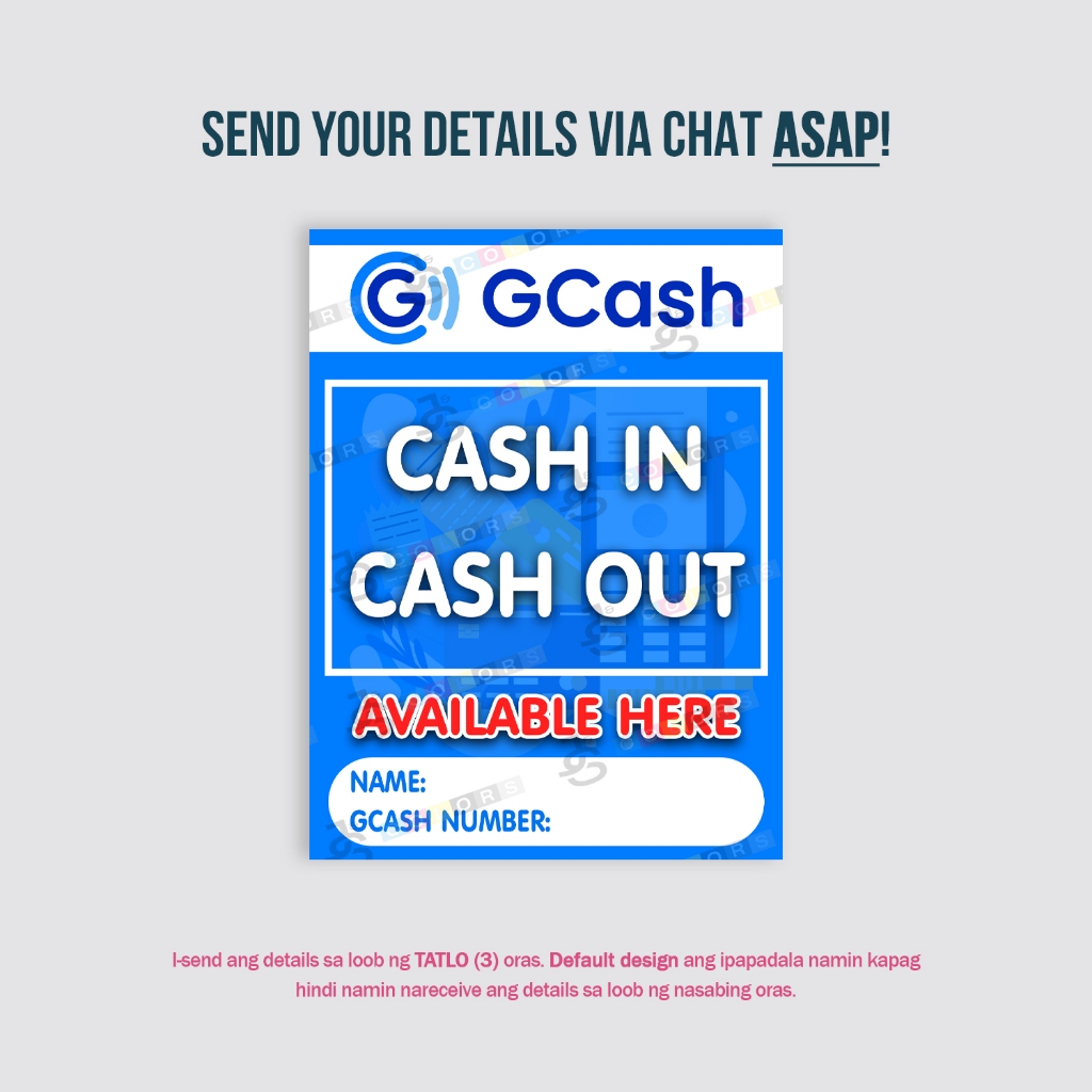 GCash Cash In Cash Out and Load Tindahan Business Tarpaulin Signage ...