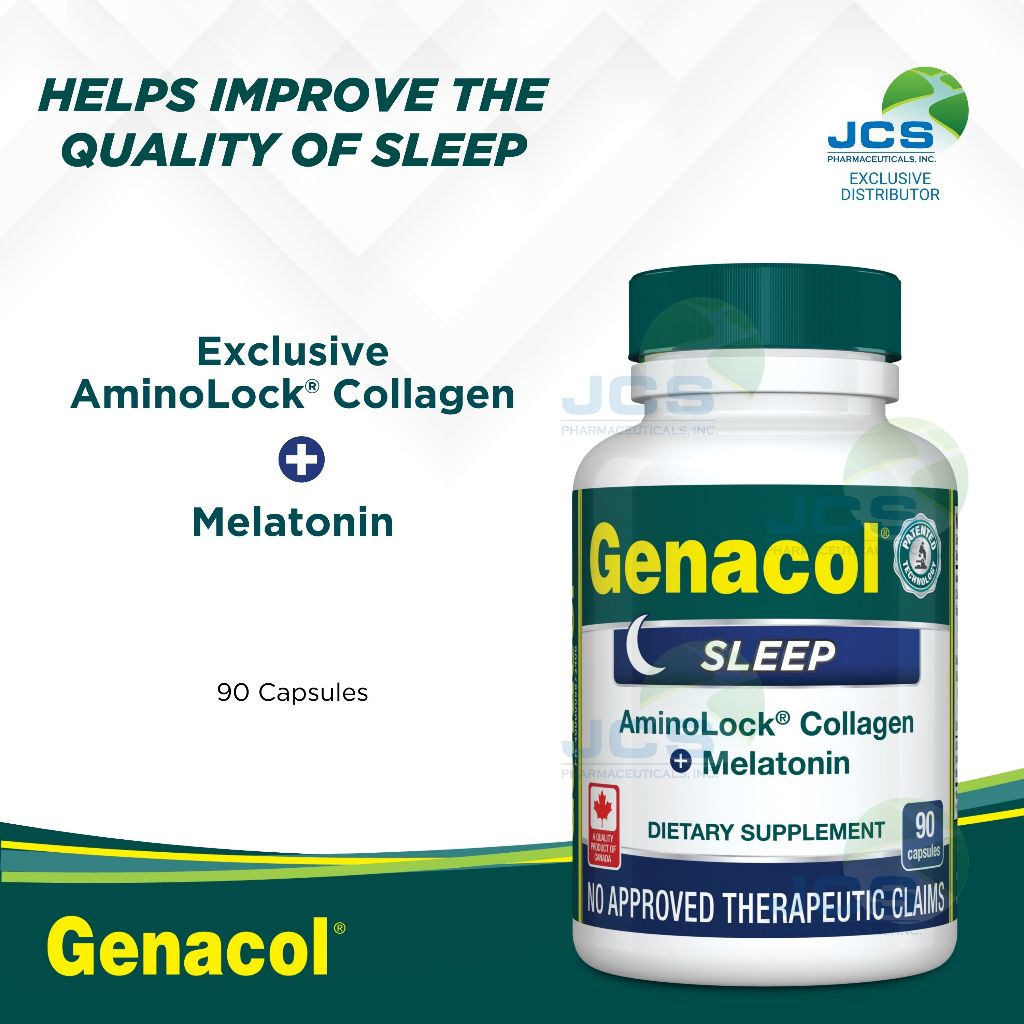 Genacol Sleep AminoLock Collagen with Melatonin 90 Capsules | Shopee ...