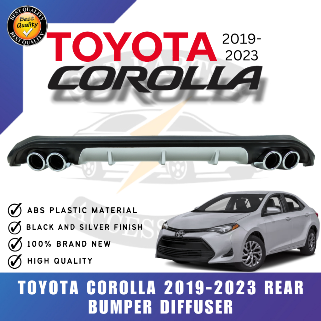 CPA 2019- 2023 TOYOTA COROLLA DIFFUSER Car Rear Bumper Diffusers Lip ...