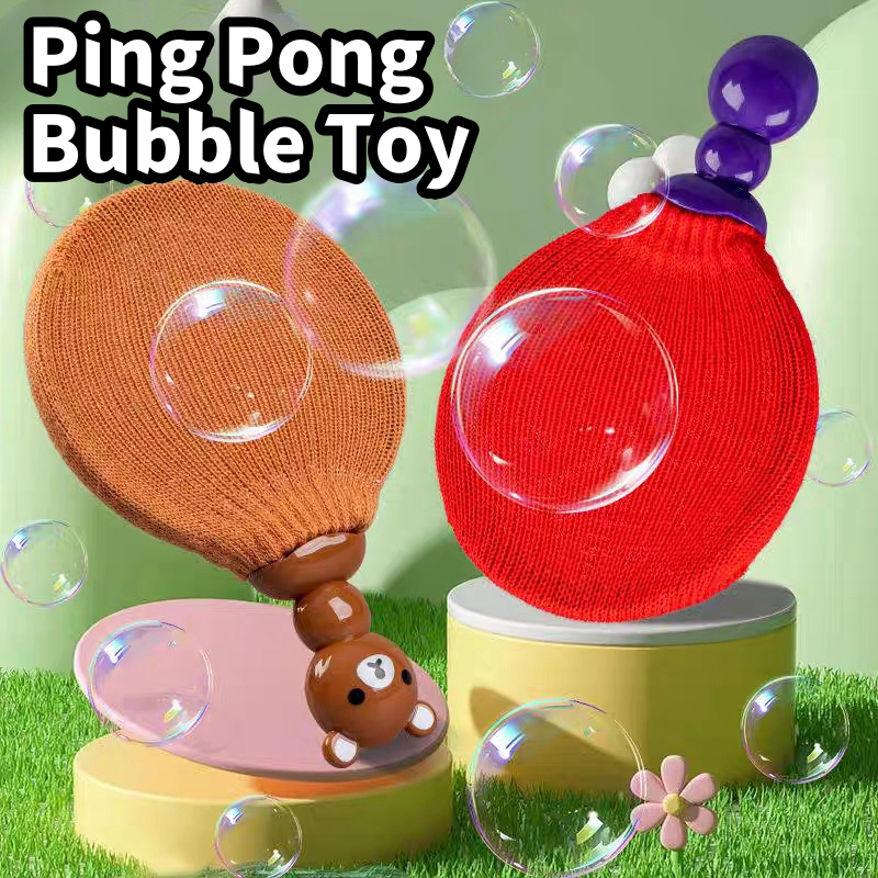 Children's Ping Pong Racket Bubble Toy Unpoppable Bubbles Table Tennis ...