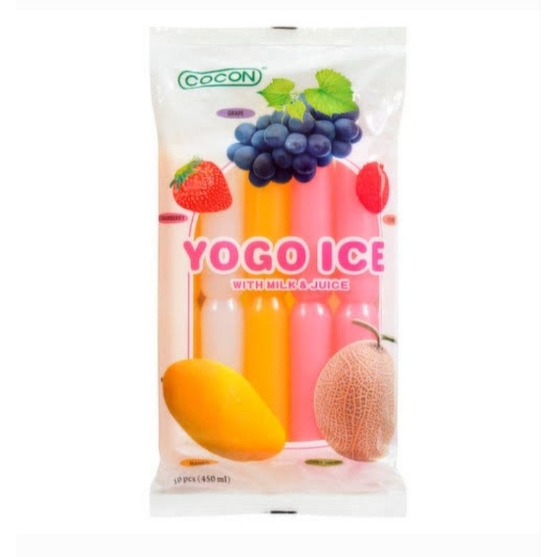 Cocon Yogo Ice Candy Ice Pops with Milk & Juice 10pcs Fruit Flavors ...