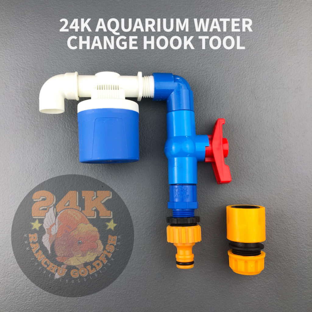 24K AQUARIUM HOOK FOR WATER CHANGE WITH ANTI-OVERFLOW HANDS & SPILL ...