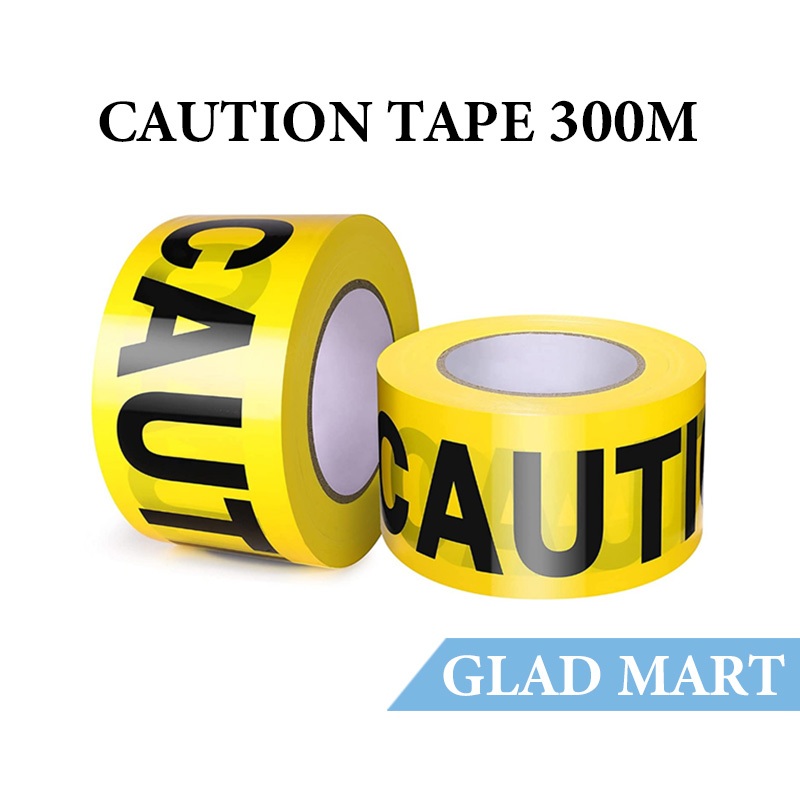 Caution Tape 300M Warning Tape Yellow 3" Safety Tape Barrier Tape Non adhesive Barricade Tape ...