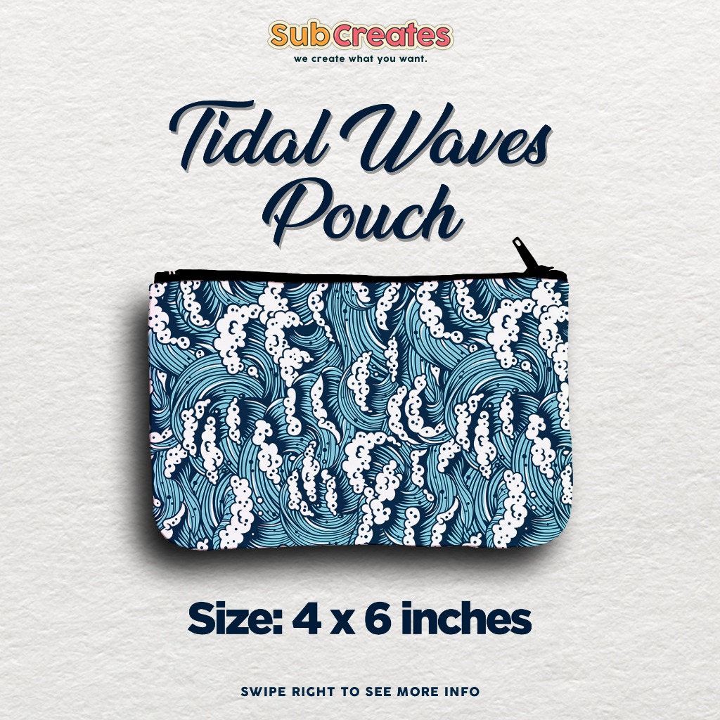 Tidal Waves - Wallet Pouch, Coin Purse, With Mesh Foamy Lining ...