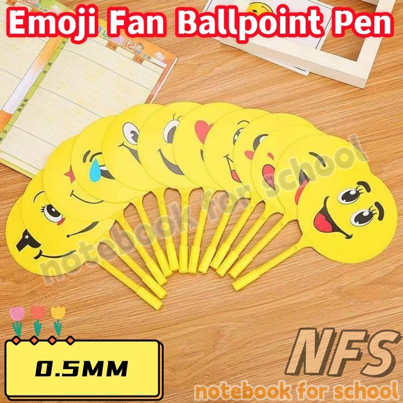 NFS Creative Emoji Fan Ballpoint Pen Smiley Face Student Prize Gift ...