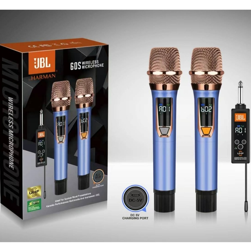 NEWEST JBL 30S/40S/50S/60S UHF Professional Digital Rechargerable Wireless Microphone For ...