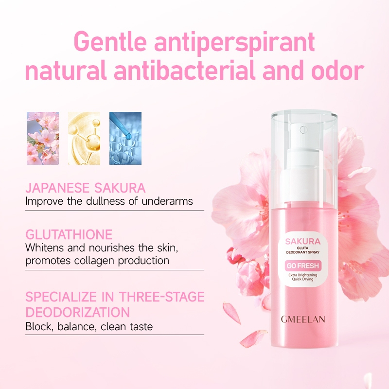 Sakura Gluta Deodorant Spray Brighten Up Underarms Antiperspirant ...