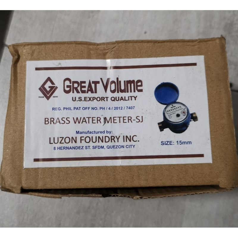 GREAT VOLUME BRASS WATER METER-SJ (ORIGINAL) | Shopee Philippines