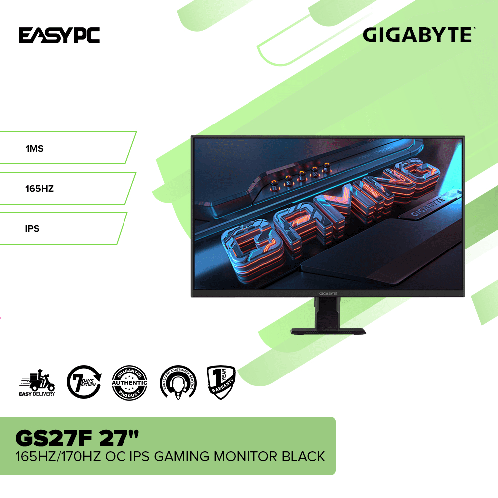 EasyPC | Gigabyte GP-G27QC-A-AP and GS27F 27 inch gaming monitor| 165Hz ...