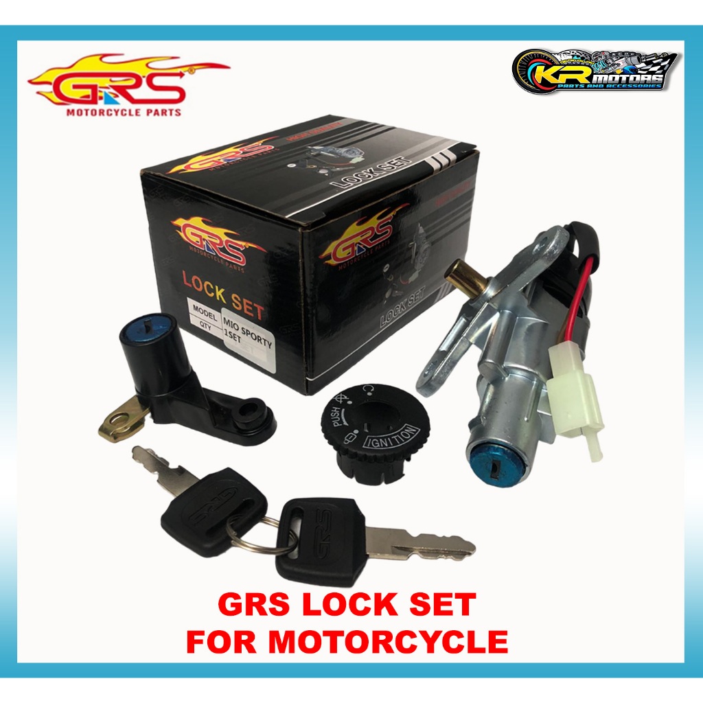 GRS Lock Set for C100 DREAM/MIO SOUL/MIO SPORTY/XRM125/WAVE100/WAVE100R ...